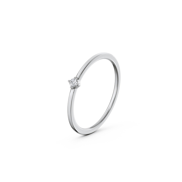 Mini Round Delicate Diamond Ring – CadCamNYC | Custom Jewelry